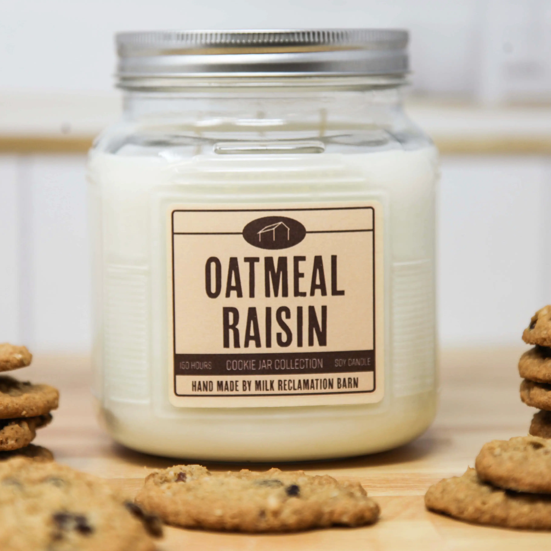 Milk Reclamation Barn Cookie Jar Candle: Oatmeal Raisin – Seirer's Clothing