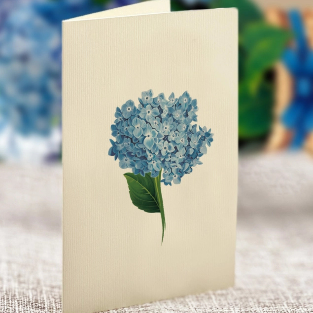 FreshCut Paper Mini Nantucket Hydrangeas Pop-Up Card – Seirer's Clothing